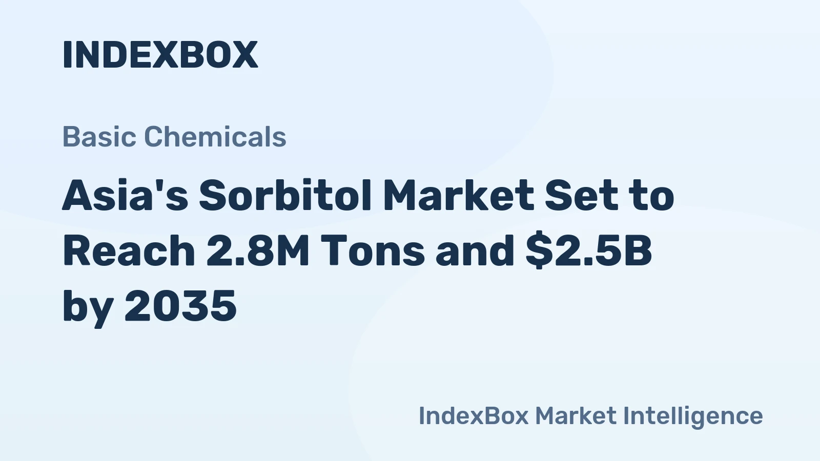 Asia's Sorbitol Market Set to Reach 2.8M Tons and $2.5B by 2035