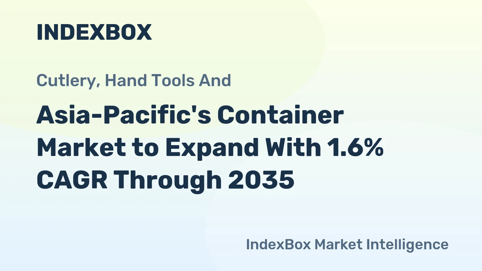 Asia-Pacific's Container Market to Expand With 1.6% CAGR Through 2035