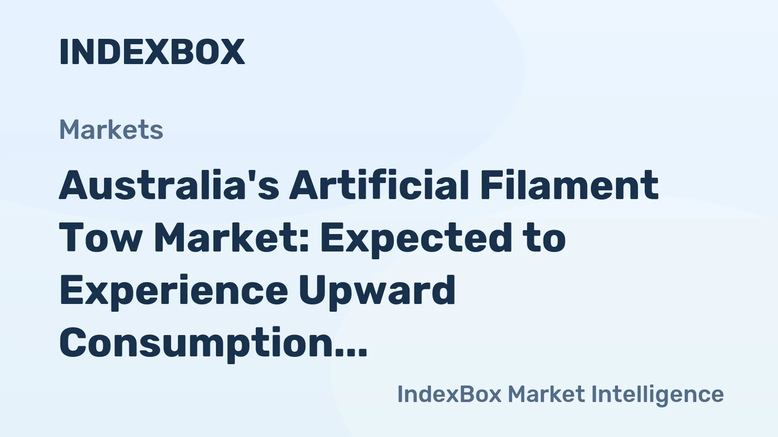 Australia's Artificial Filament Tow Market: Expected to Experience Upward Consumption Trend, Reaching 79 tons and $407K by 2035