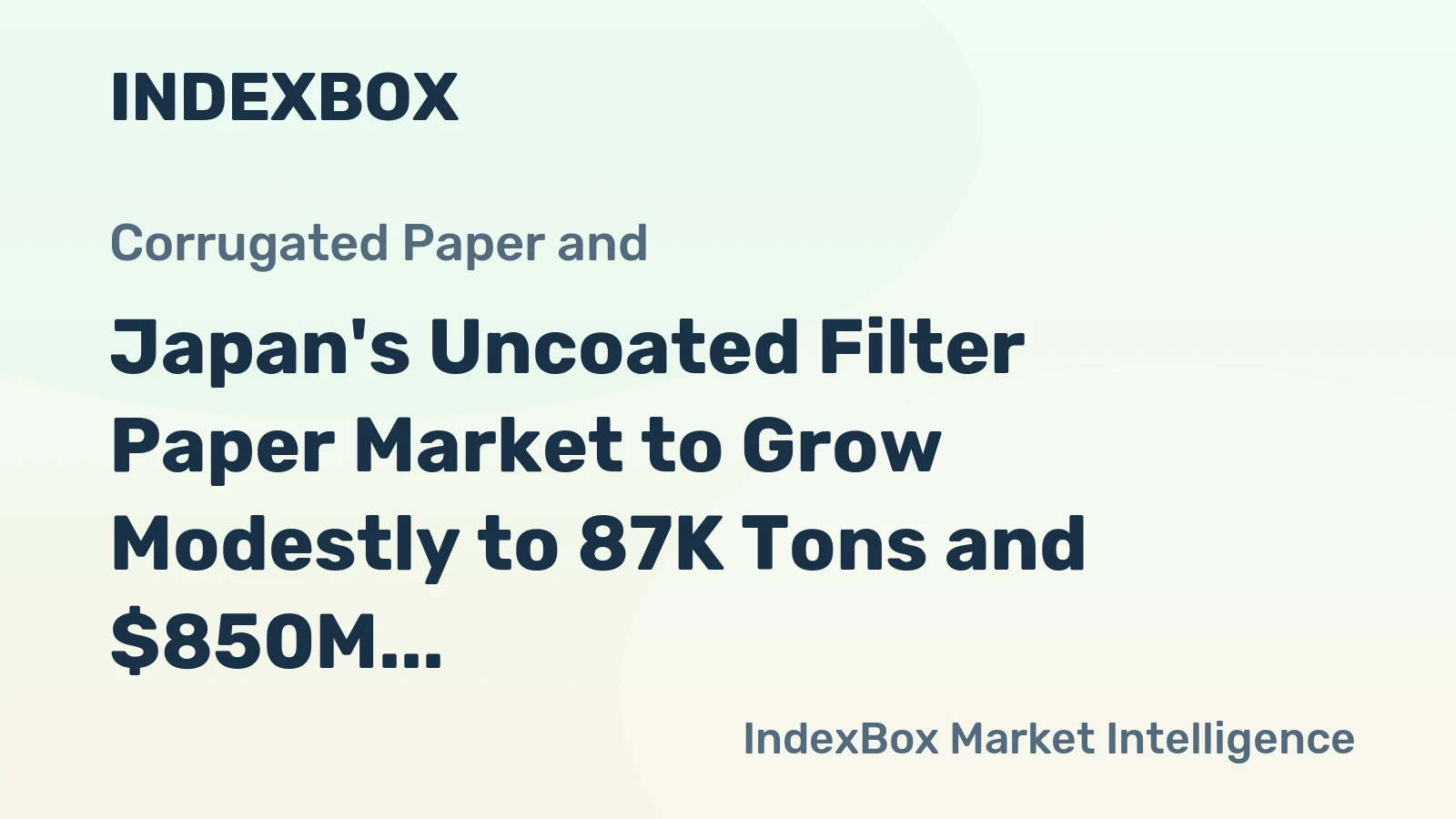 Japan's Uncoated Filter Paper Market to Grow Modestly to 87K Tons and $850M by 2035