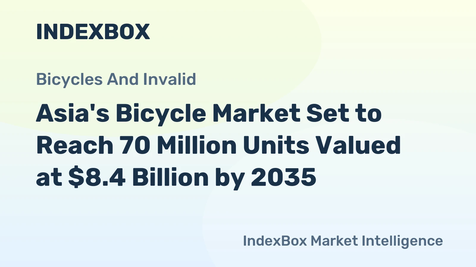 Asia's Bicycle Market Set to Reach 70 Million Units Valued at $8.4 Billion by 2035