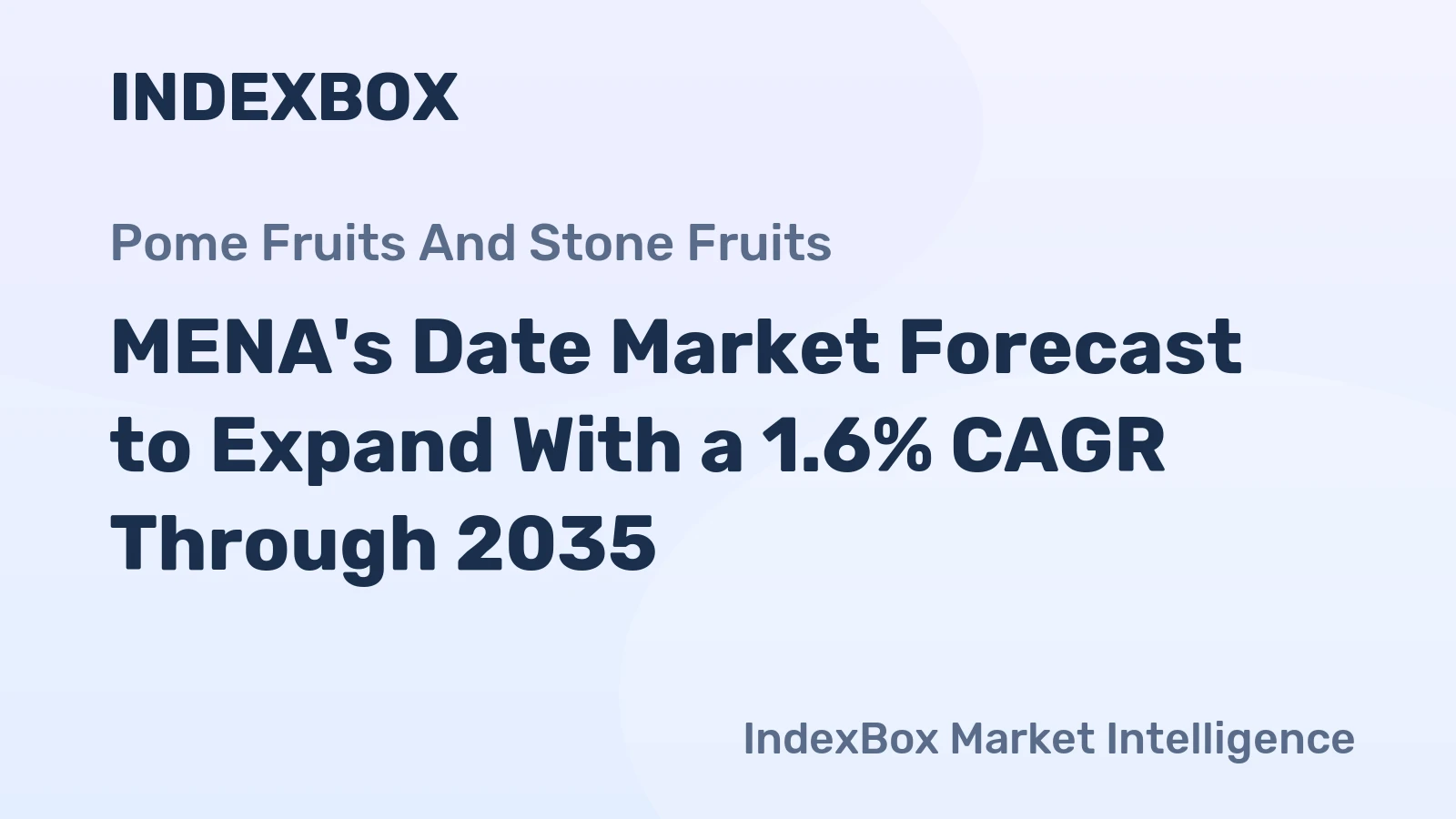 MENA's Date Market Forecast to Expand With a 1.6% CAGR Through 2035