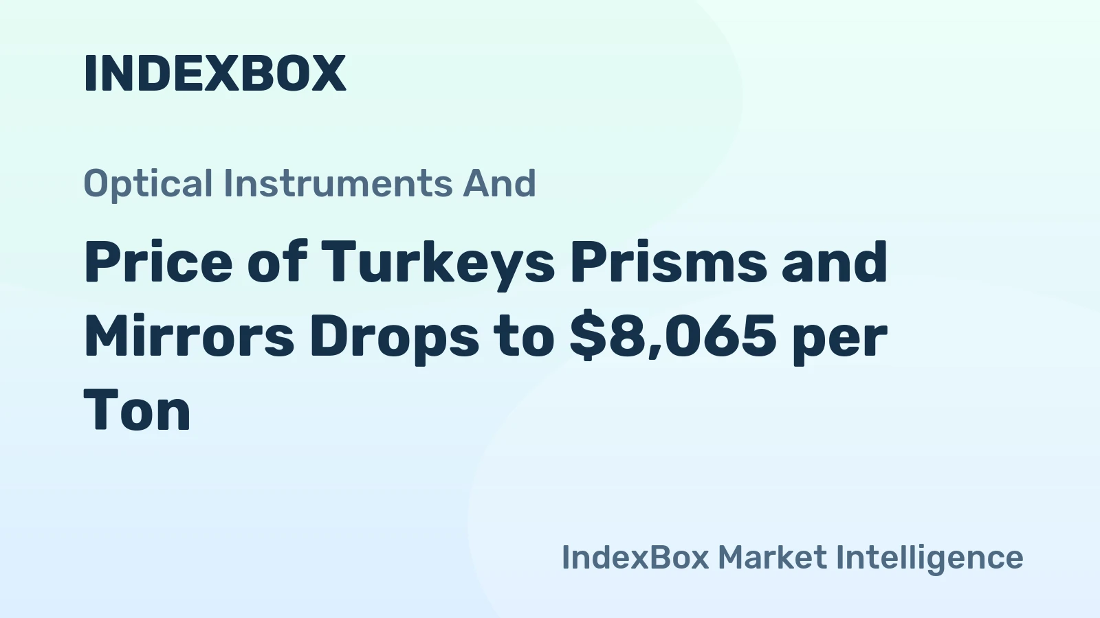 Price of Turkeys Prisms and Mirrors Drops to $8,065 per Ton