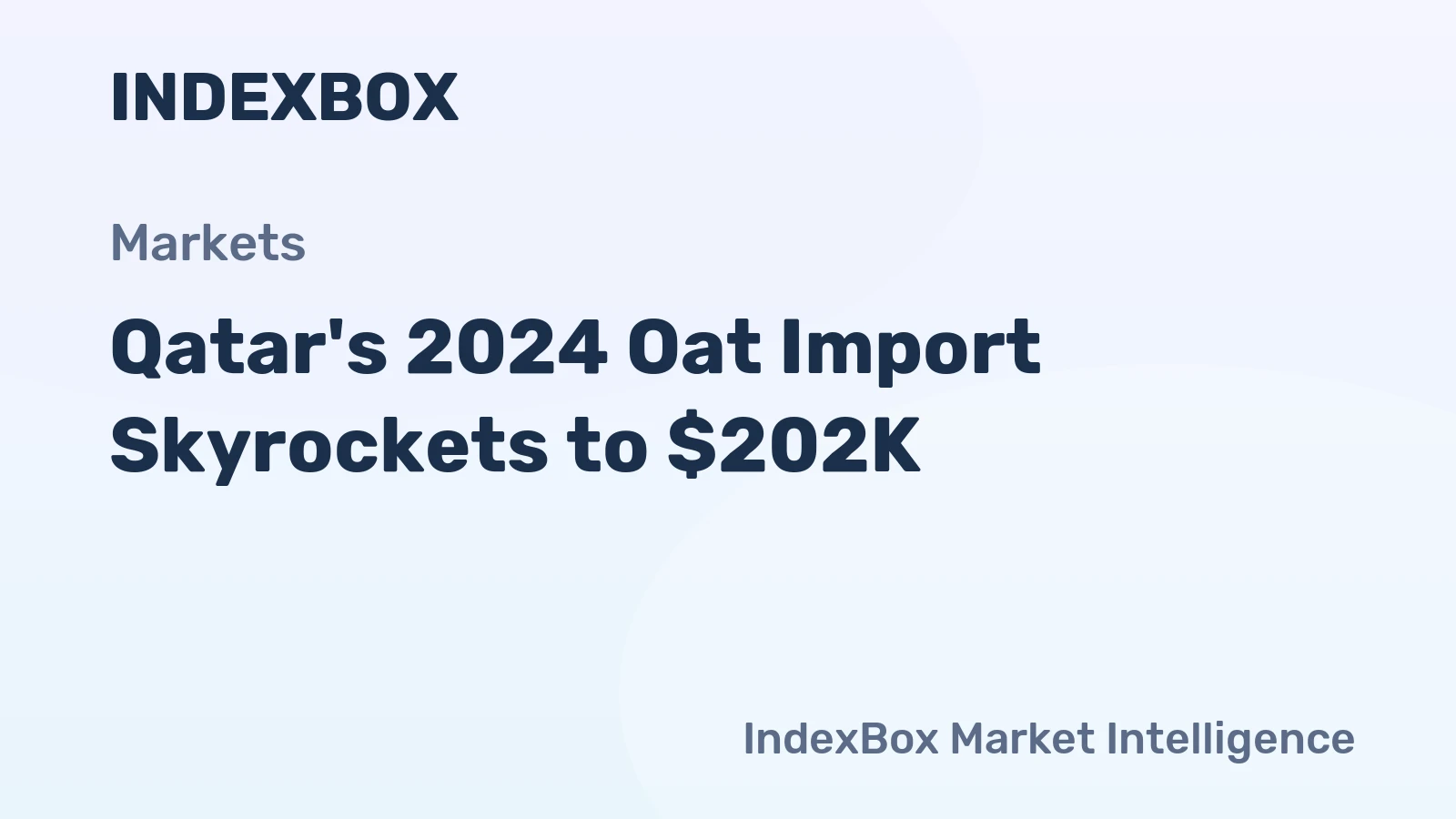 Qatar's 2024 Oat Import Skyrockets to $202K