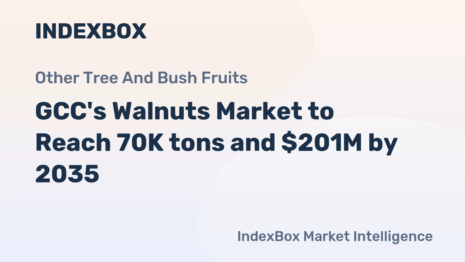 GCC's Walnuts Market to Reach 70K tons and $201M by 2035