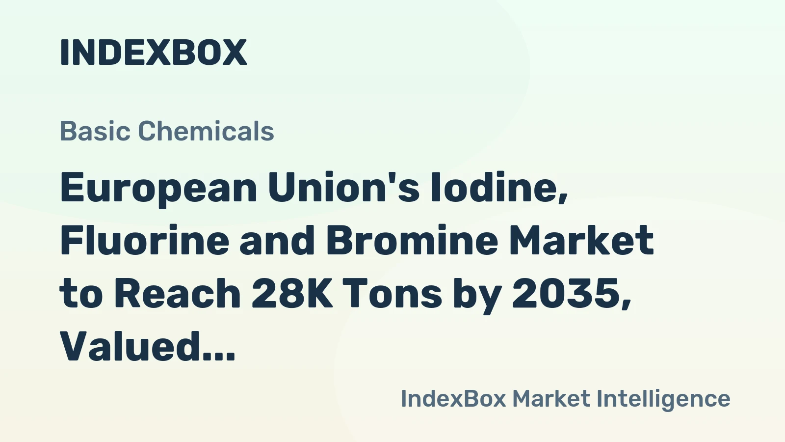 European Union's Iodine, Fluorine and Bromine Market to Reach 28K Tons by 2035, Valued at $822M