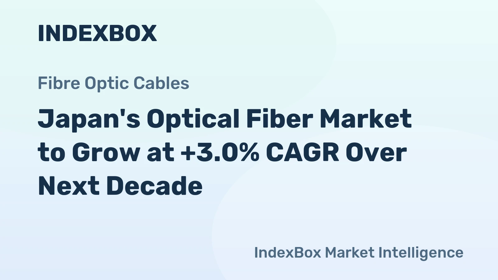 Japan's Optical Fiber Market to Grow at +3.0% CAGR Over Next Decade