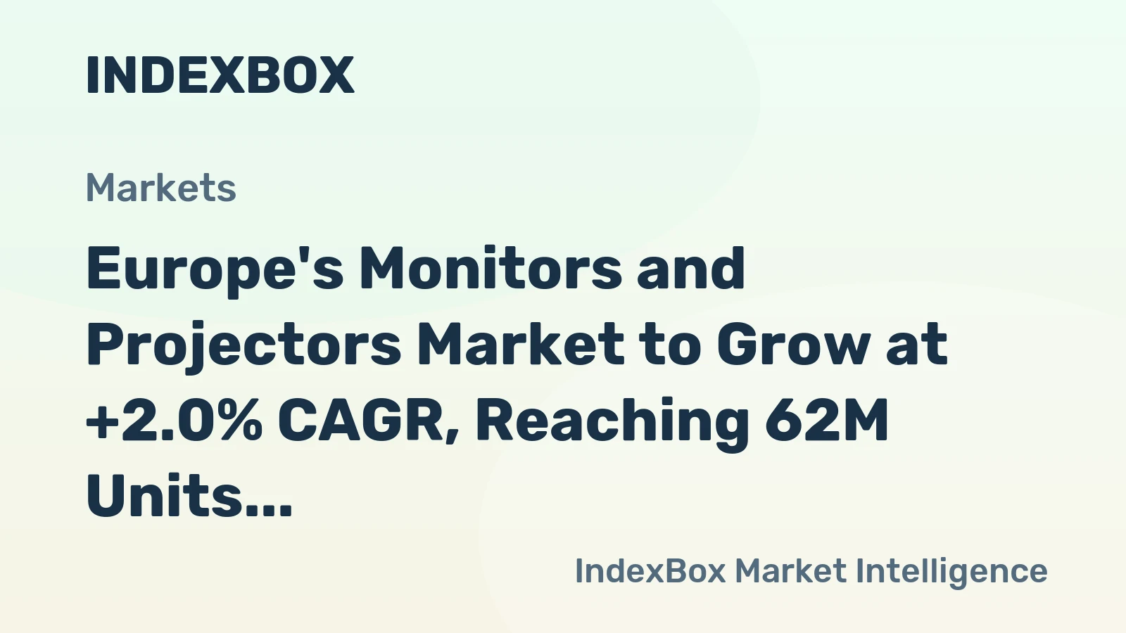 Europe's Monitors and Projectors Market to Grow at +2.0% CAGR, Reaching 62M Units by 2035