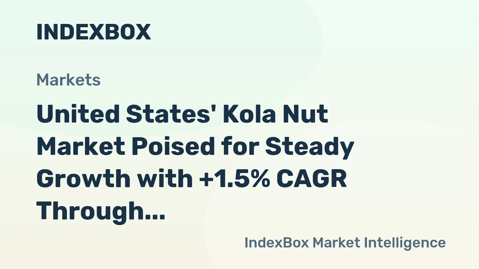 United States' Kola Nut Market Poised for Steady Growth with +1.5% CAGR Through 2035
