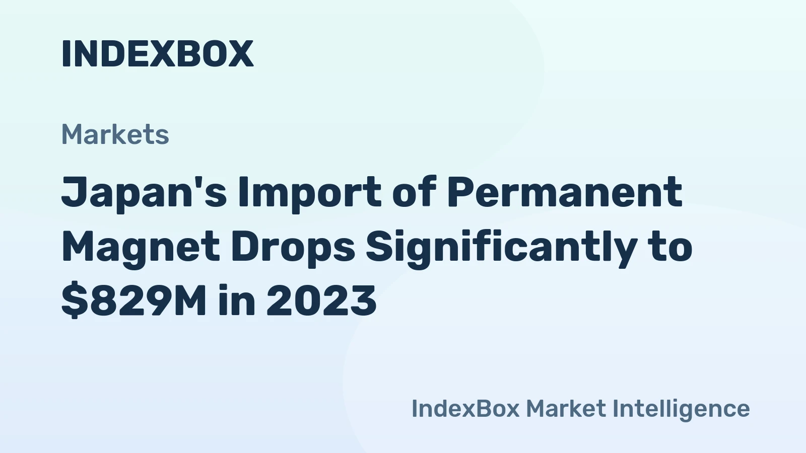 Japan's Import of Permanent Magnet Drops Significantly to $829M in 2023