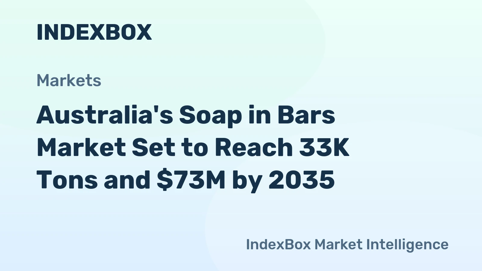 Australia's Soap in Bars Market Set to Reach 33K Tons and $73M by 2035