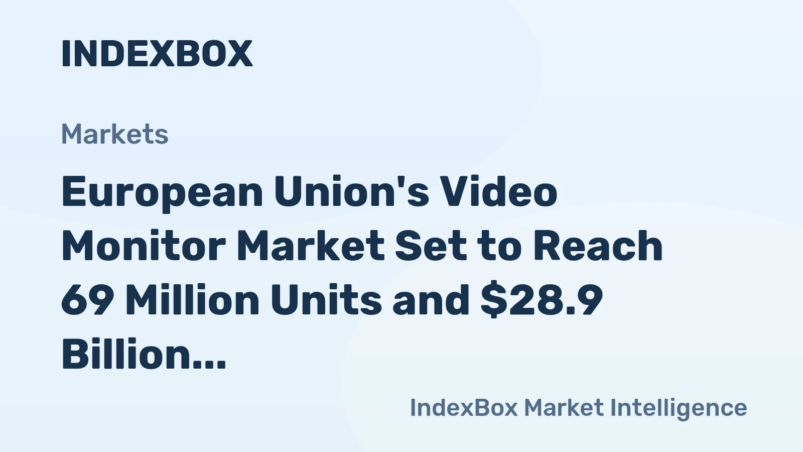 European Union's Video Monitor Market Set to Reach 69 Million Units and $28.9 Billion in Value by 2035