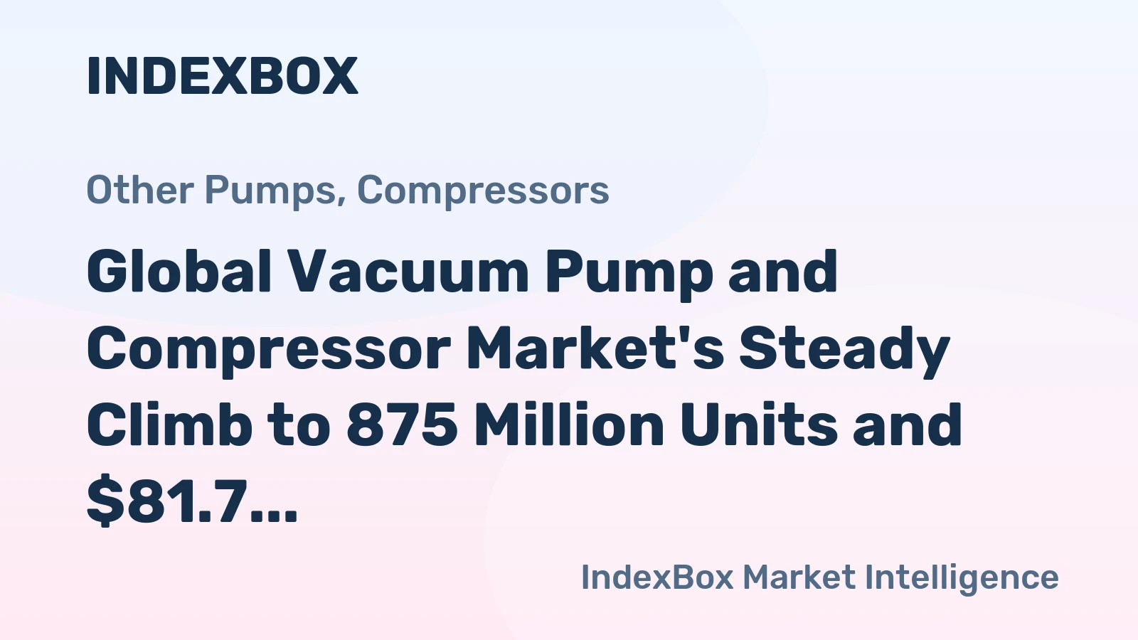 Global Vacuum Pump and Compressor Market's Steady Climb to 875 Million Units and $81.7 Billion