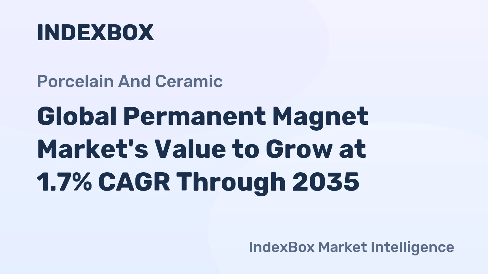 Global Permanent Magnet Market's Value to Grow at 1.7% CAGR Through 2035