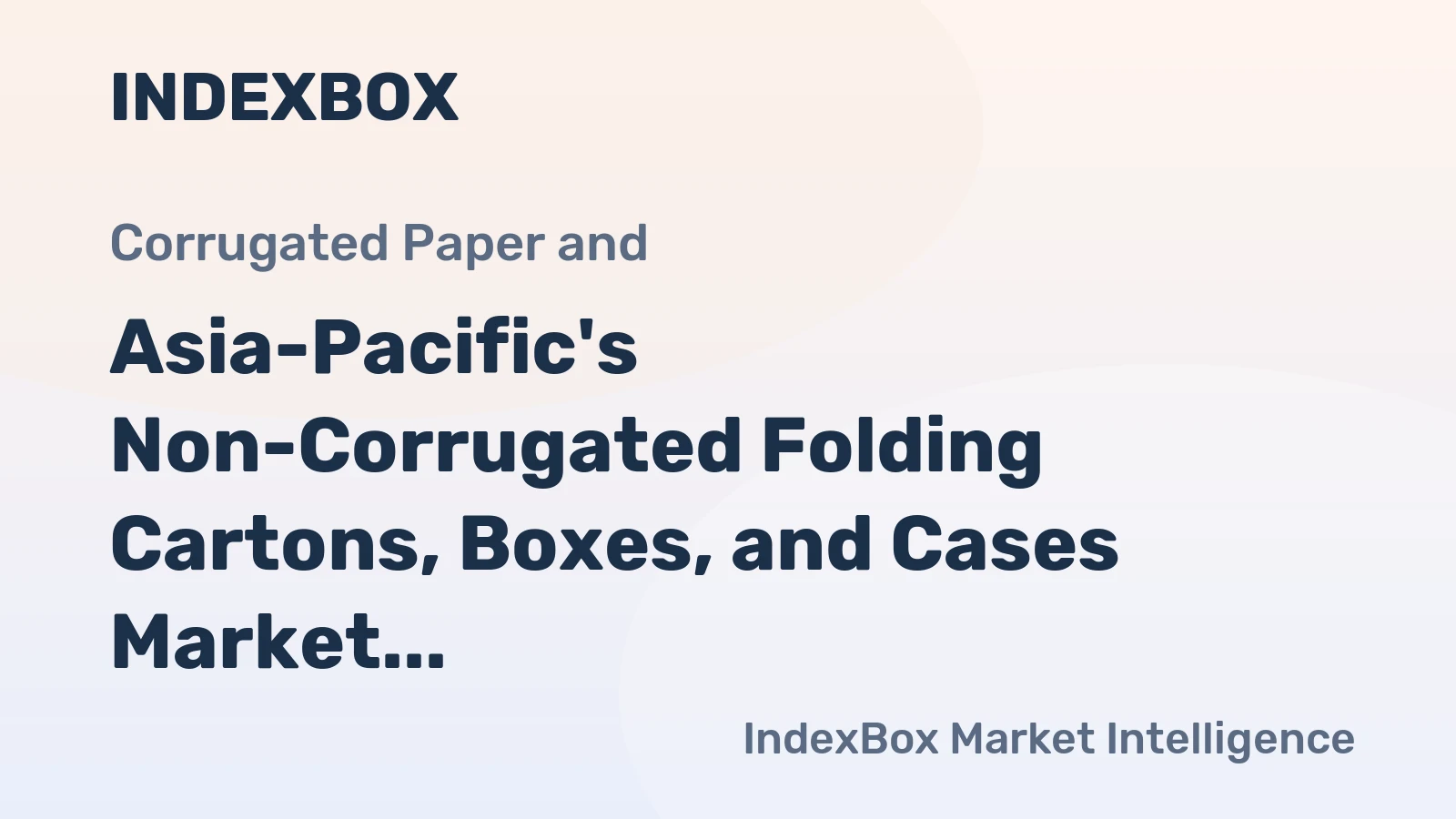 Asia-Pacific's Non-Corrugated Folding Cartons, Boxes, and Cases Market to Grow at CAGR of +0.4% until 2035, Reaching $102.1B in Value