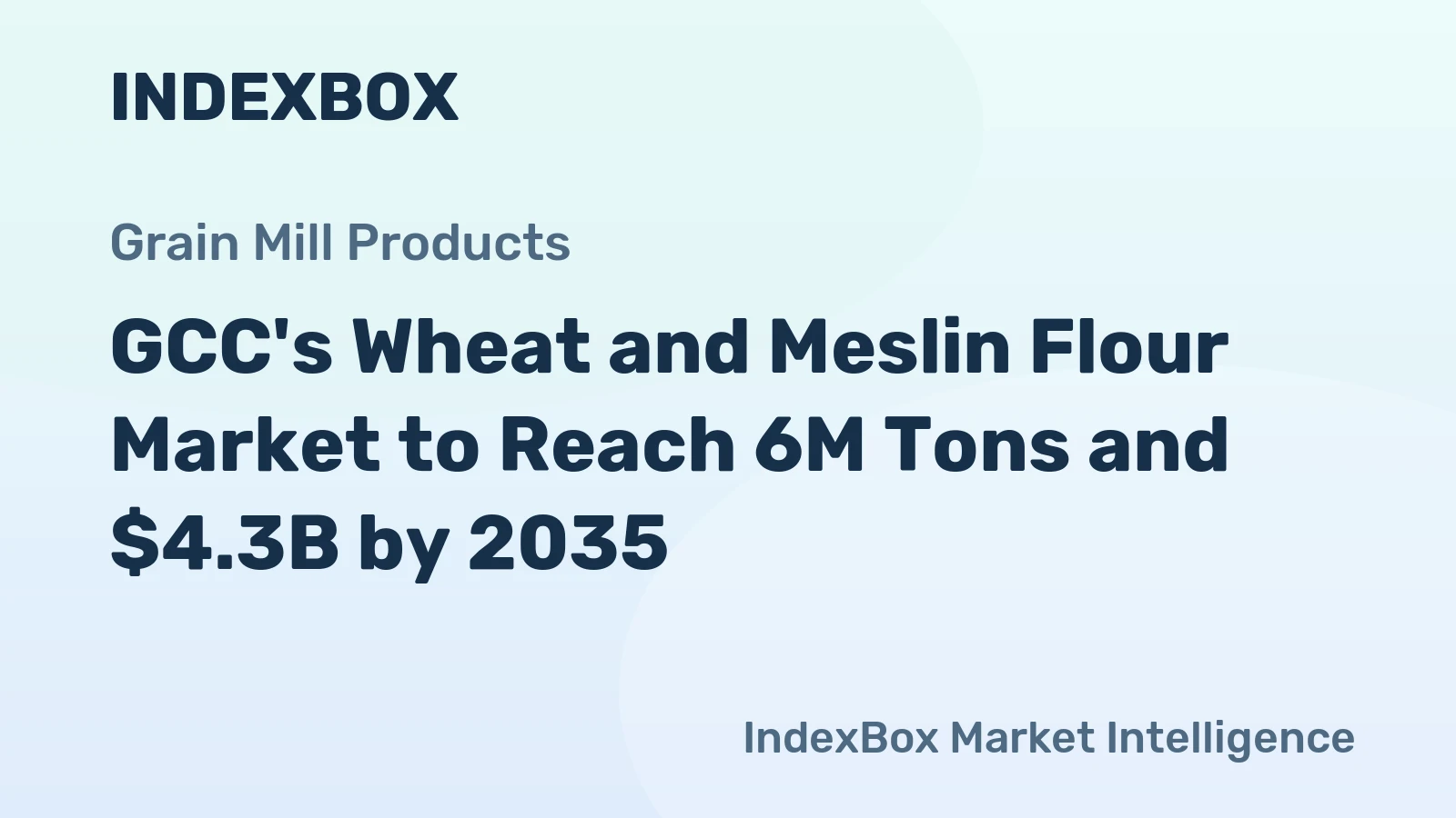 GCC's Wheat and Meslin Flour Market to Reach 6M Tons and $4.3B by 2035