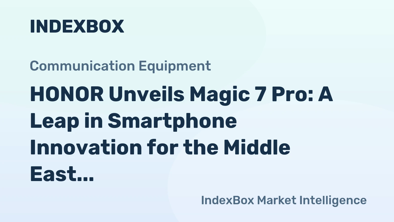 HONOR Unveils Magic 7 Pro: A Leap in Smartphone Innovation for the Middle East