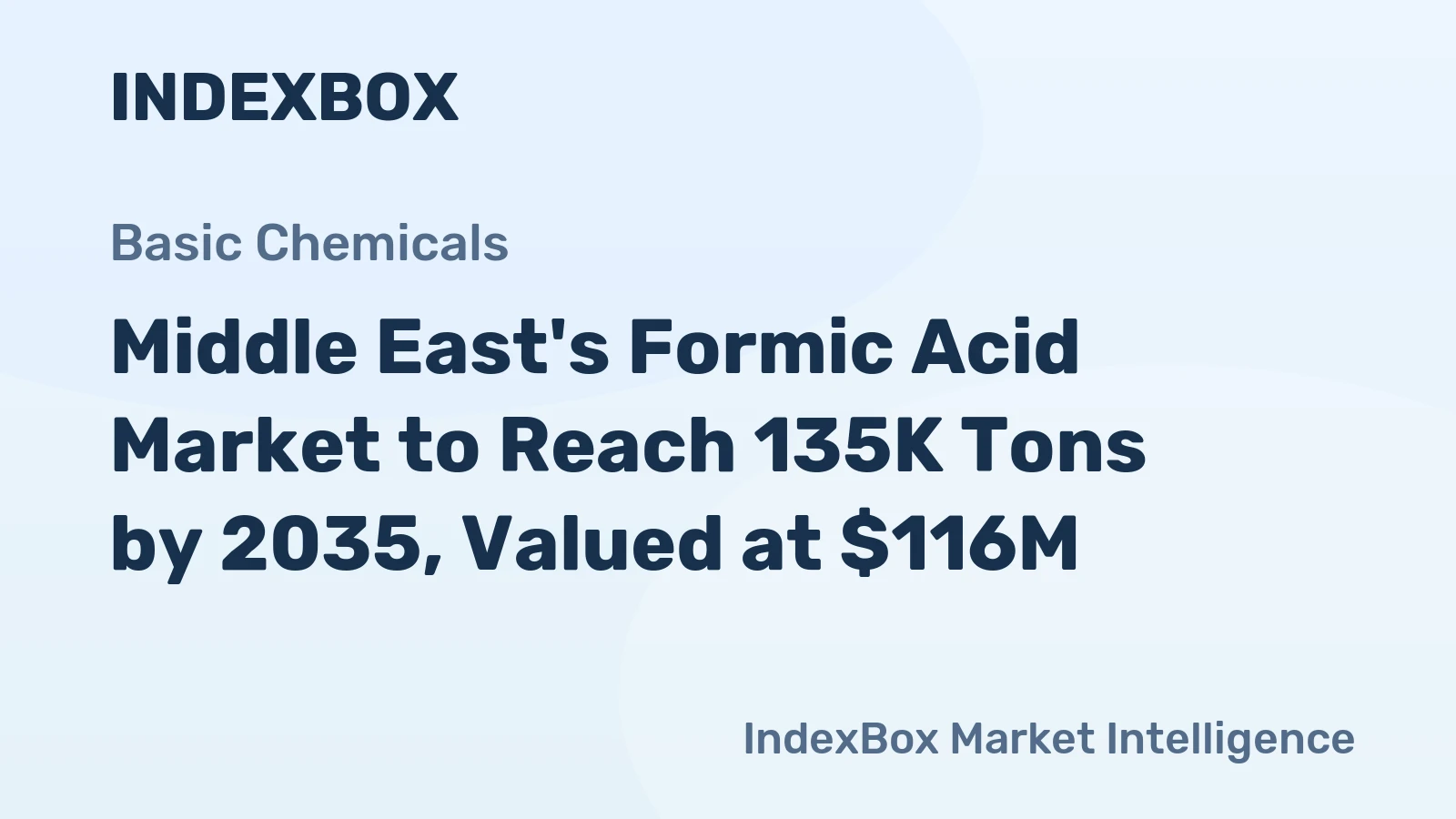Middle East's Formic Acid Market to Reach 135K Tons by 2035, Valued at $116M