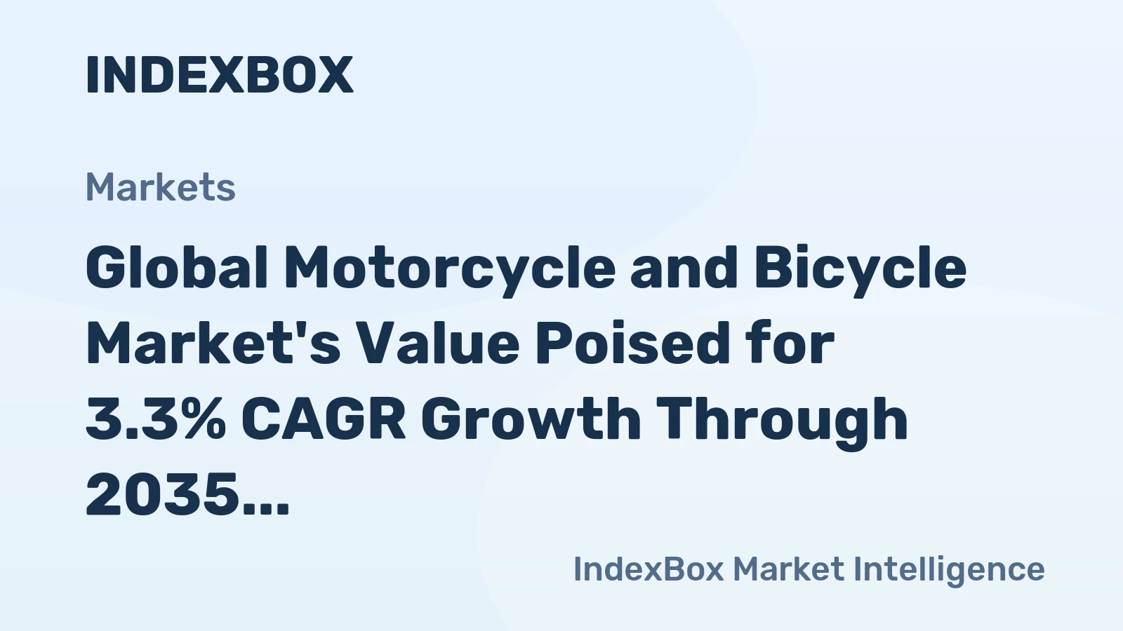 Global Motorcycle and Bicycle Market's Value Poised for 3.3% CAGR Growth Through 2035