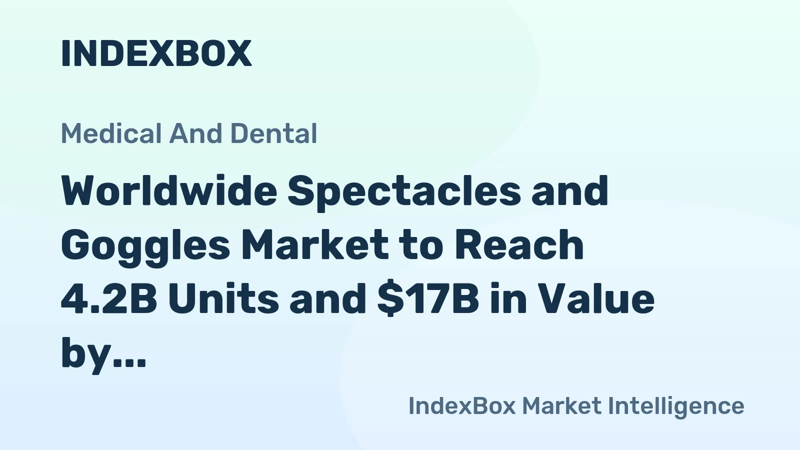 Worldwide Spectacles and Goggles Market to Reach 4.2B Units and $17B in Value by 2035