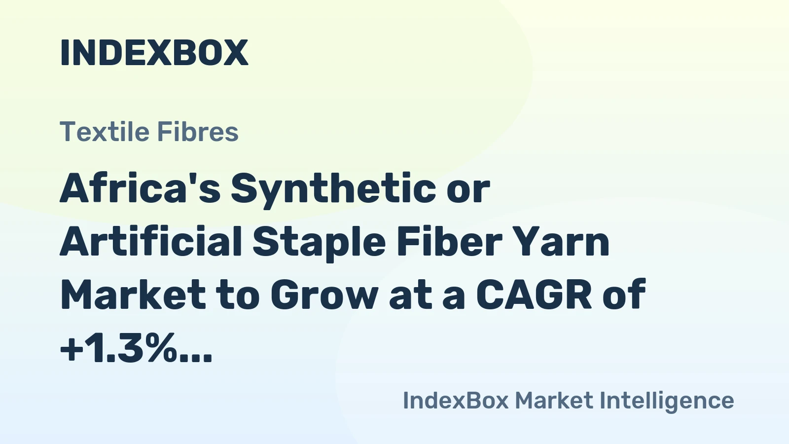 Africa's Synthetic or Artificial Staple Fiber Yarn Market to Grow at a CAGR of +1.3% from 2024 to 2035