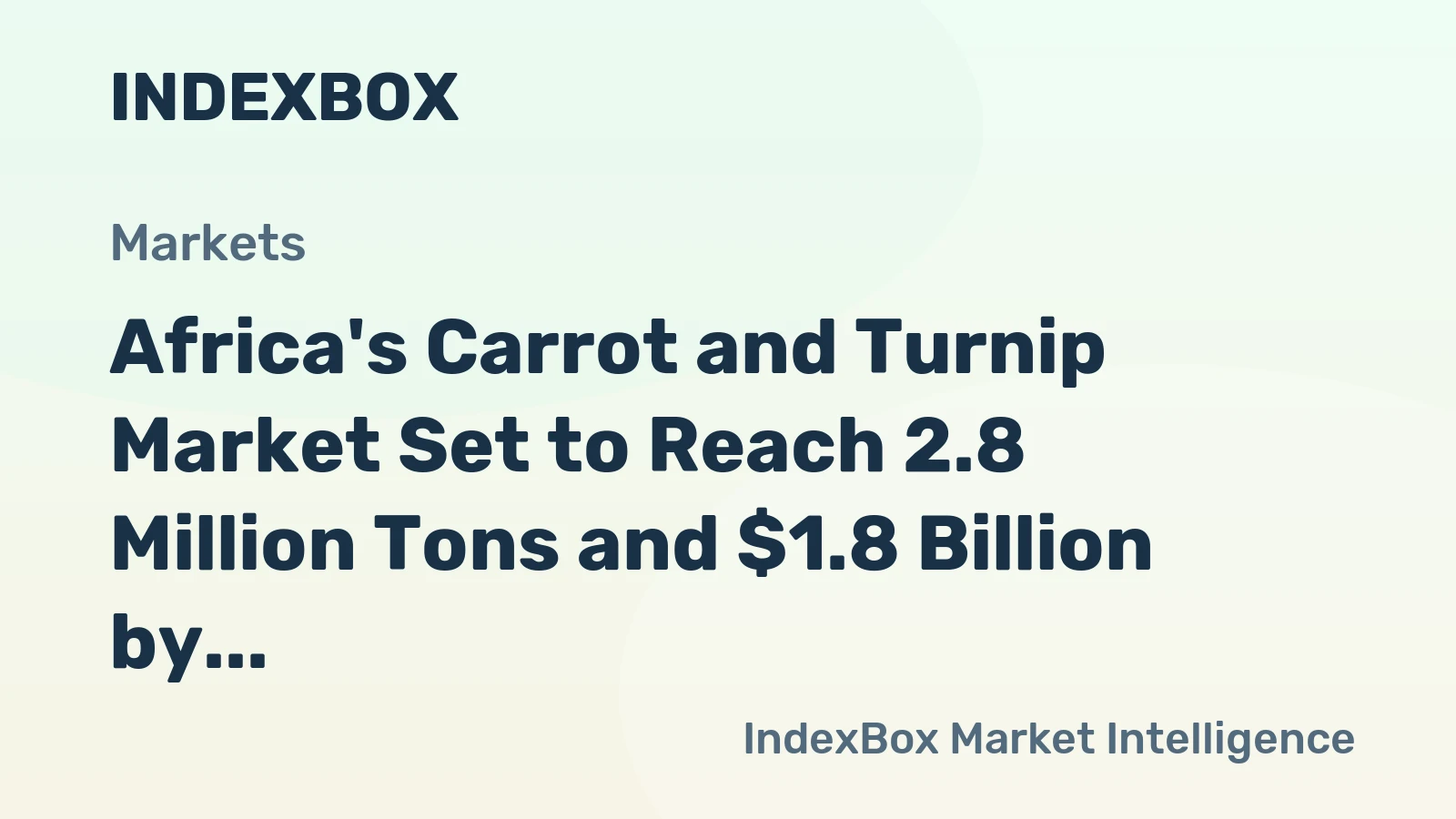 Africa's Carrot and Turnip Market Set to Reach 2.8 Million Tons and $1.8 Billion by 2035