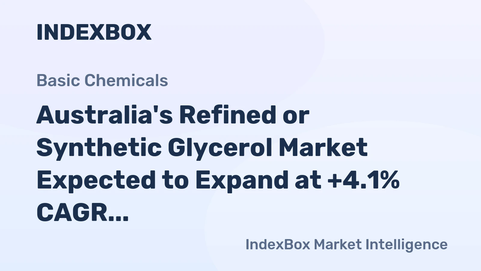 Australia's Refined or Synthetic Glycerol Market Expected to Expand at +4.1% CAGR from 2024-2035