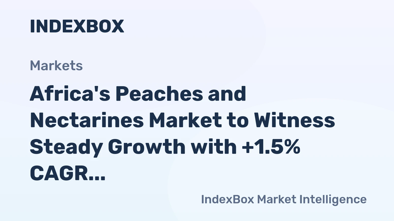 Africa's Peaches and Nectarines Market to Witness Steady Growth with +1.5% CAGR Over Next Decade
