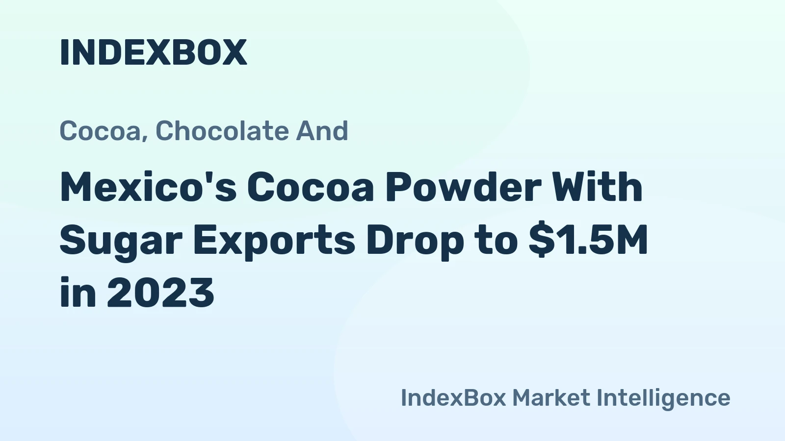 Mexico's Cocoa Powder With Sugar Exports Drop to $1.5M in 2023
