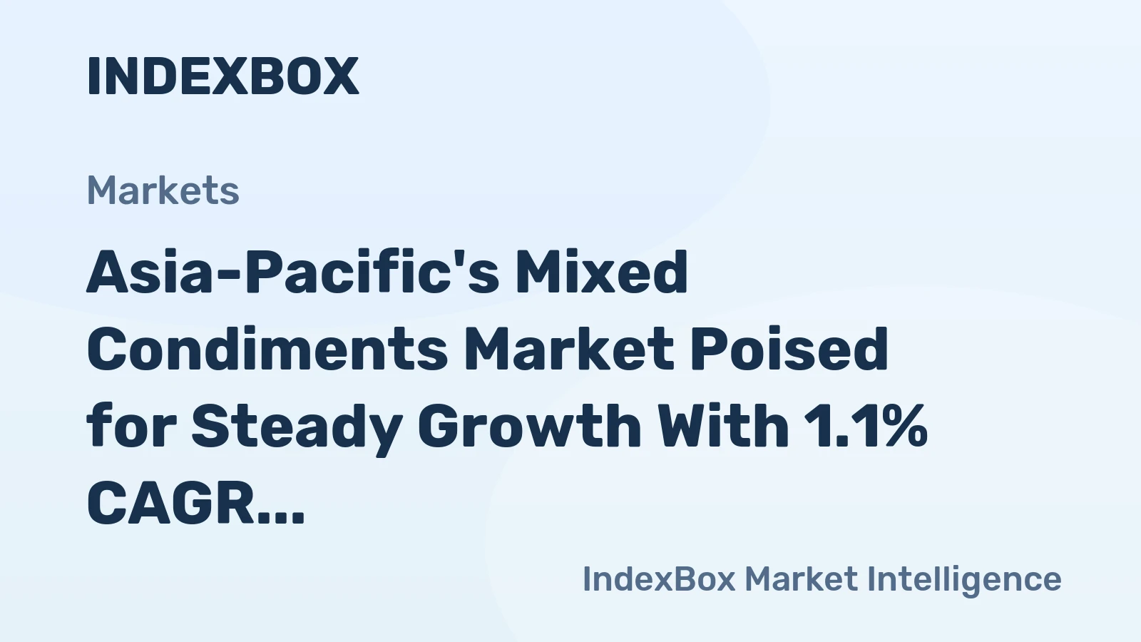 Asia-Pacific's Mixed Condiments Market Poised for Steady Growth With 1.1% CAGR Through 2035