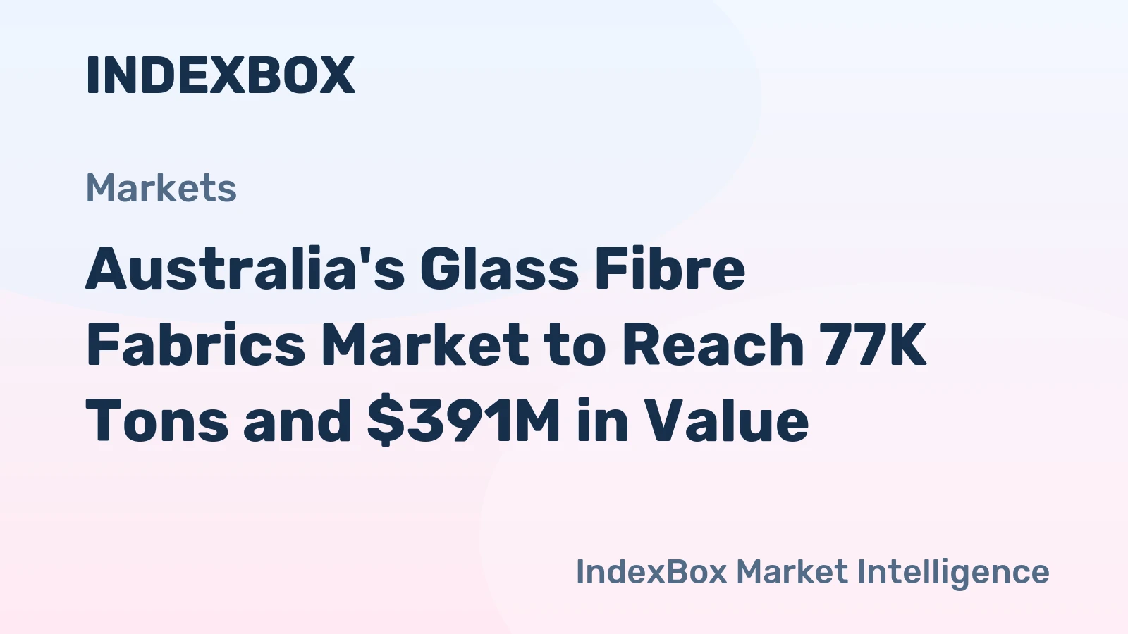 Australia's Glass Fibre Fabrics Market to Reach 77K Tons and $391M in Value