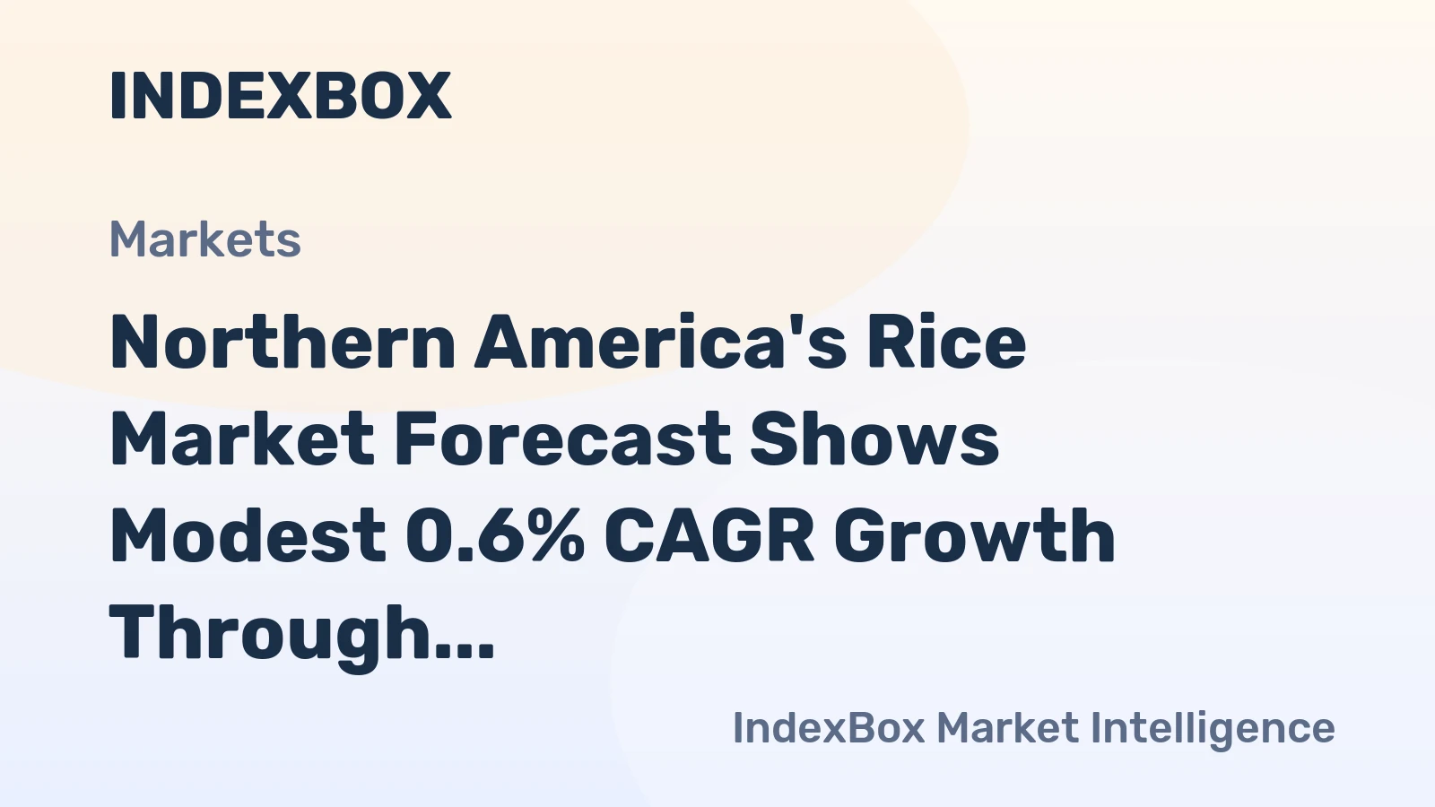 Northern America's Rice Market Forecast Shows Modest 0.6% CAGR Growth Through 2035