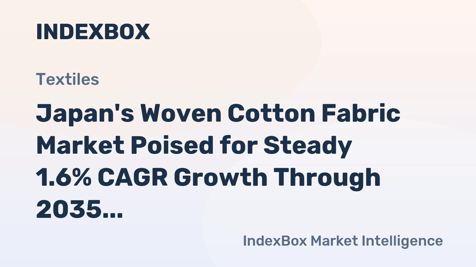 Japan's Woven Cotton Fabric Market Poised for Steady 1.6% CAGR Growth Through 2035