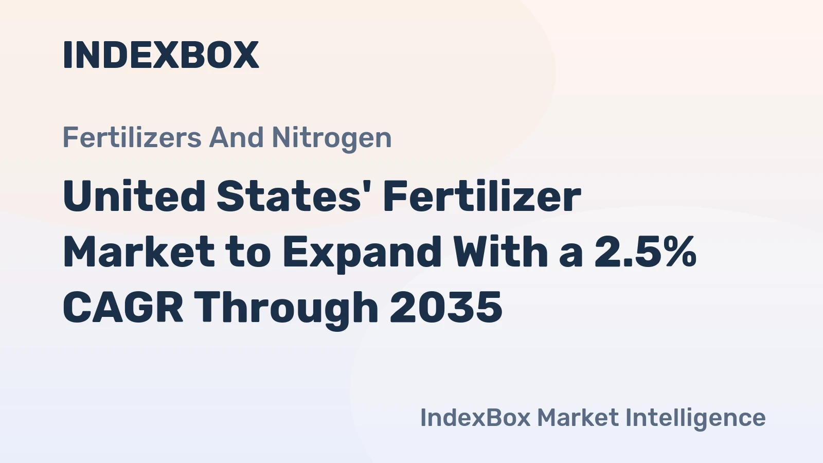 United States' Fertilizer Market to Expand With a 2.5% CAGR Through 2035