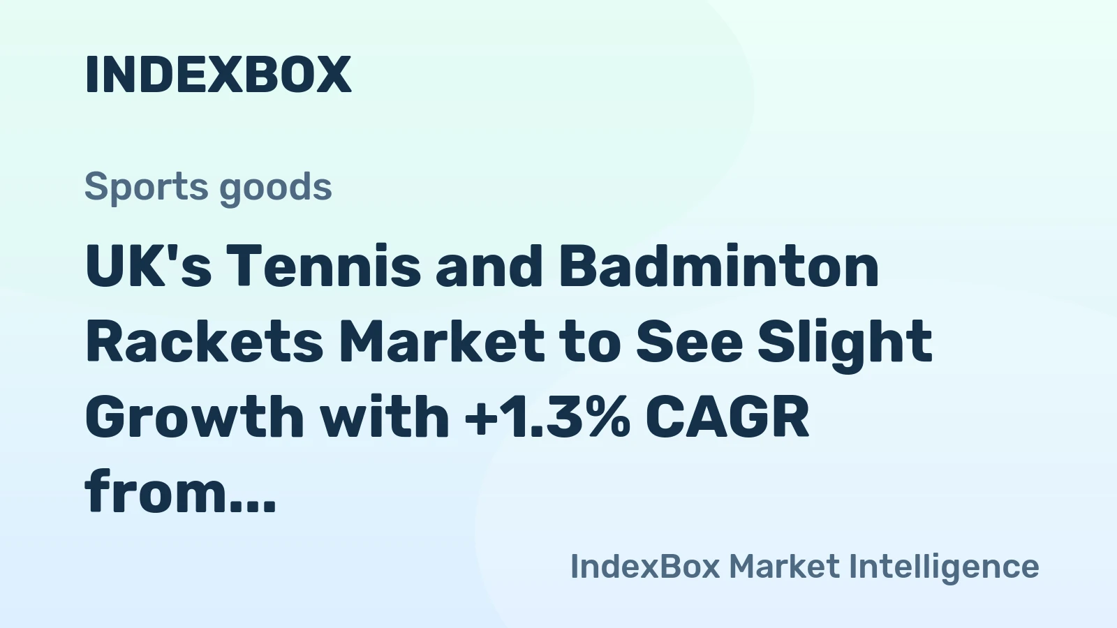 UK's Tennis and Badminton Rackets Market to See Slight Growth with +1.3% CAGR from 2024-2035