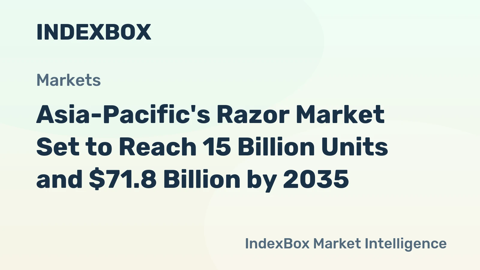 Asia-Pacific's Razor Market Set to Reach 15 Billion Units and $71.8 Billion by 2035