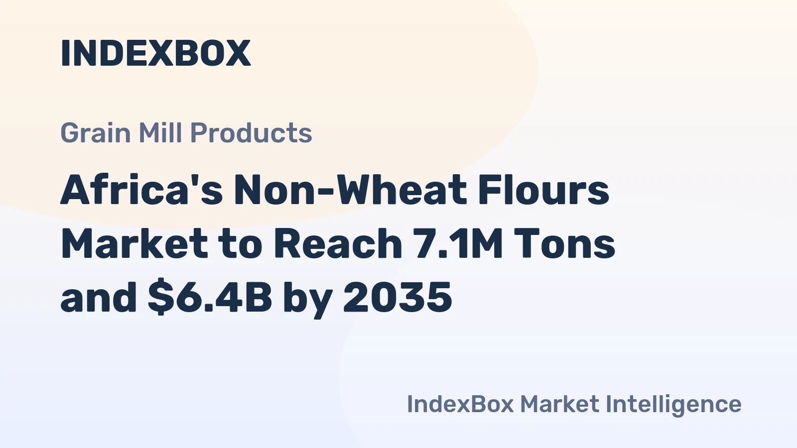 Africa's Non-Wheat Flours Market to Reach 7.1M Tons and $6.4B by 2035