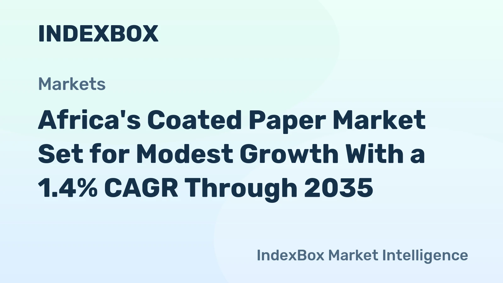 Africa's Coated Paper Market Set for Modest Growth With a 1.4% CAGR Through 2035