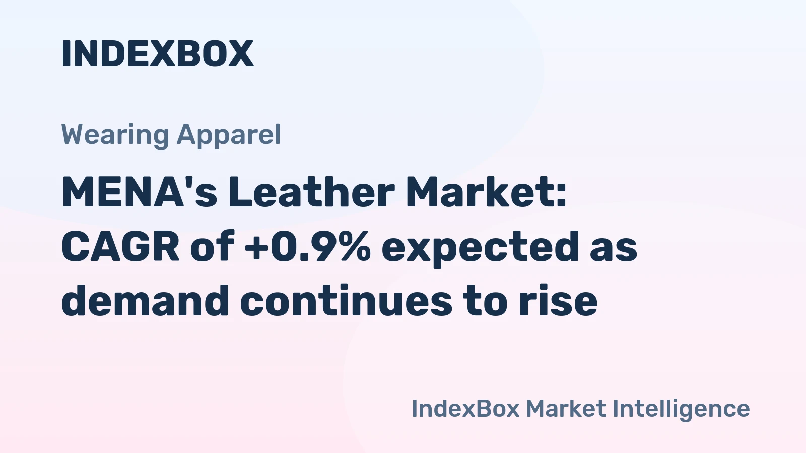 MENA's Leather Market: CAGR of +0.9% expected as demand continues to rise
