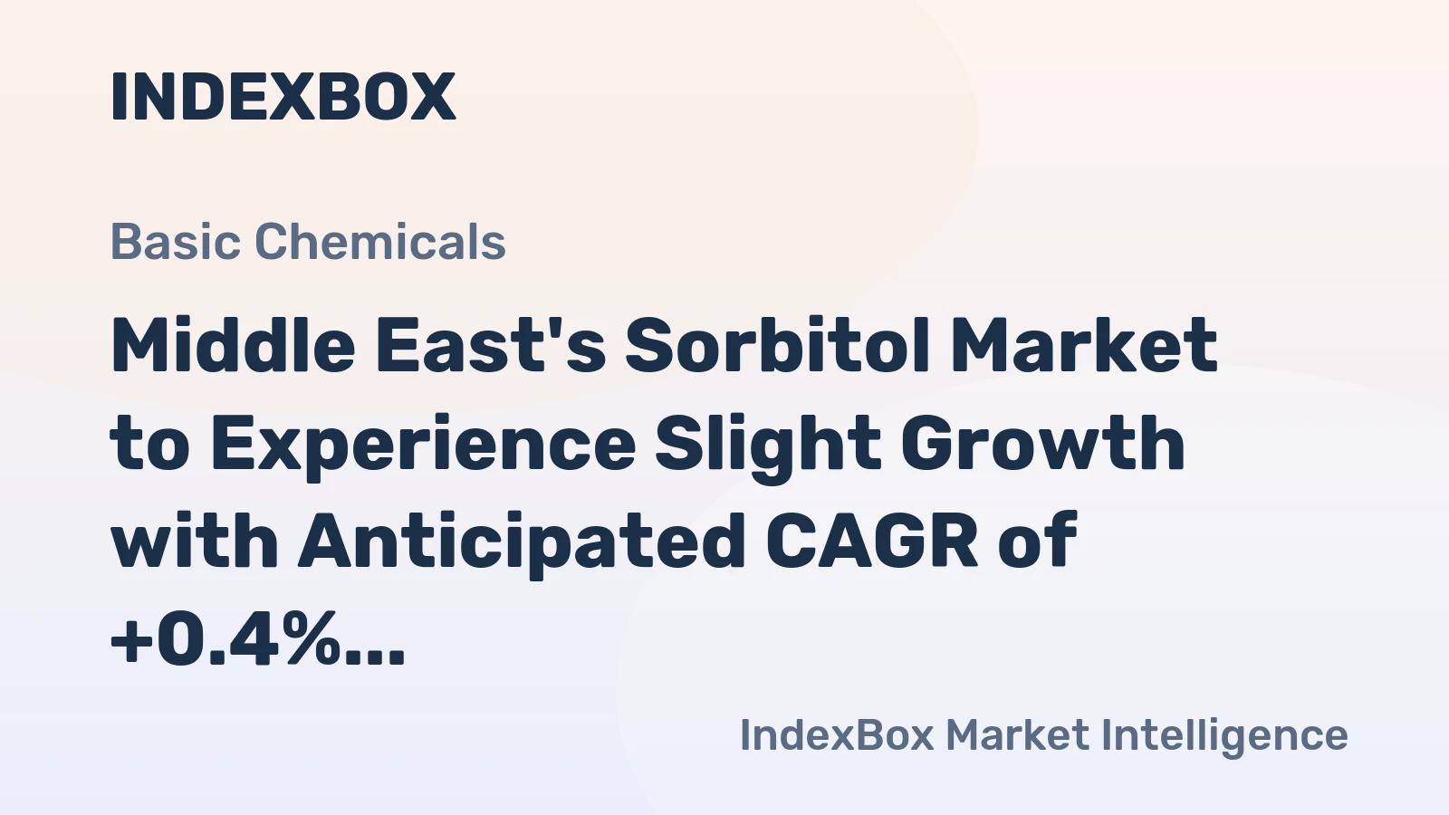 Middle East's Sorbitol Market to Experience Slight Growth with Anticipated CAGR of +0.4% by 2035