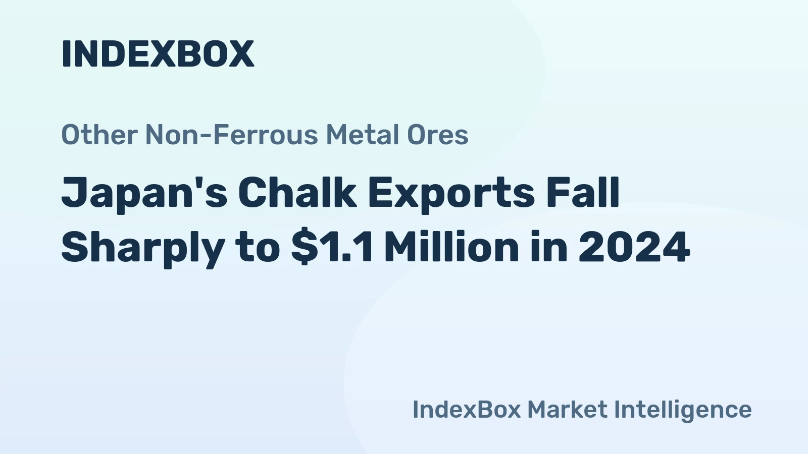 Japan's Chalk Exports Fall Sharply to $1.1 Million in 2024