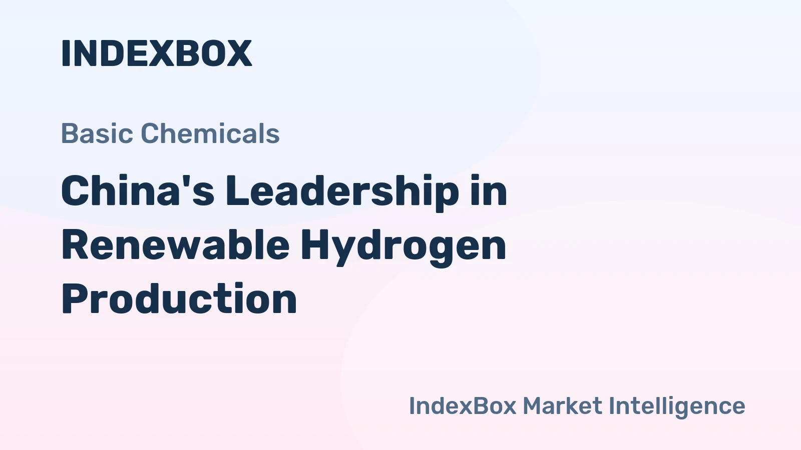 China's Leadership in Renewable Hydrogen Production