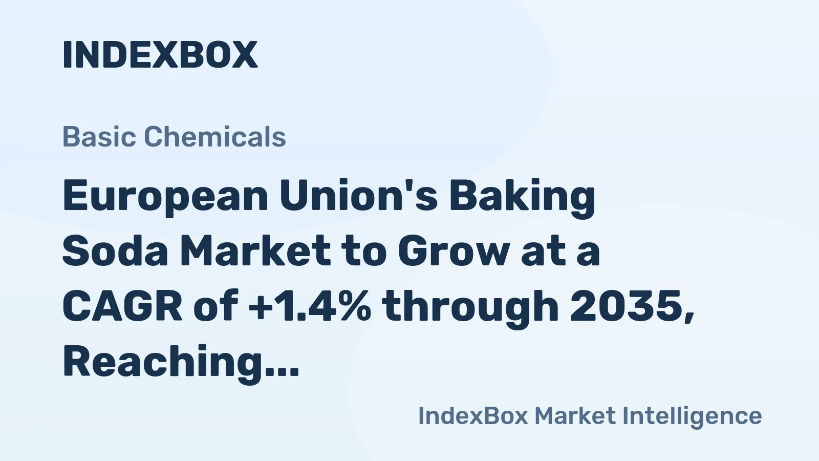European Union's Baking Soda Market to Grow at a CAGR of +1.4% through 2035, Reaching 2M Tons