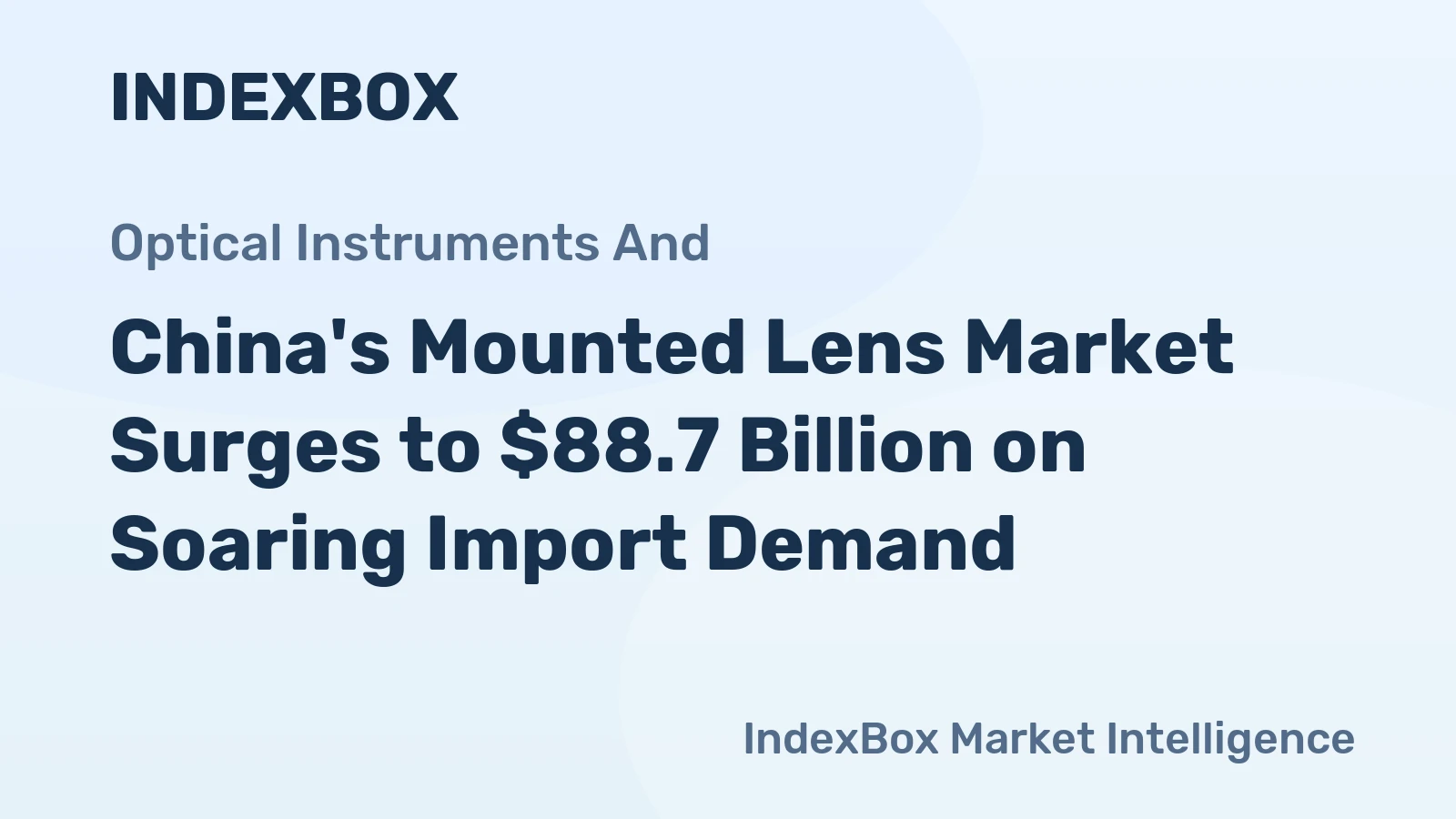 China's Mounted Lens Market Surges to $88.7 Billion on Soaring Import Demand