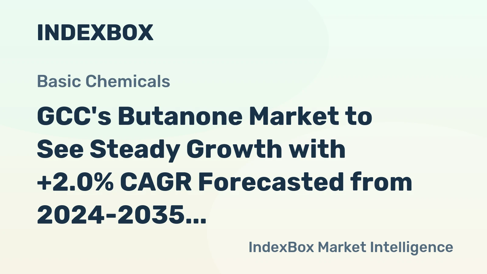 GCC's Butanone Market to See Steady Growth with +2.0% CAGR Forecasted from 2024-2035