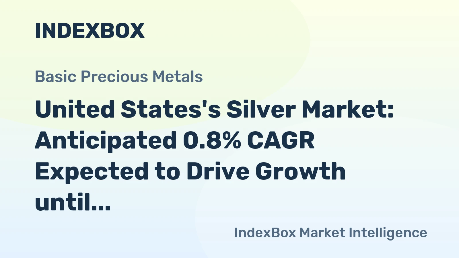 United States's Silver Market: Anticipated 0.8% CAGR Expected to Drive Growth until 2035