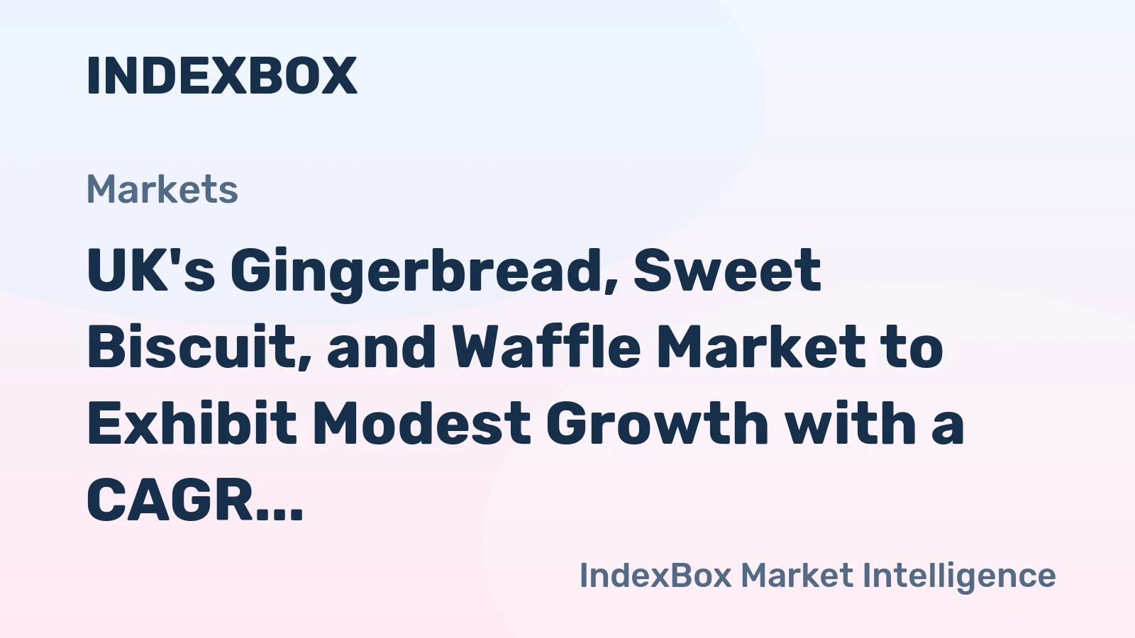 UK's Gingerbread, Sweet Biscuit, and Waffle Market to Exhibit Modest Growth with a CAGR of +1.1% from 2024 to 2035