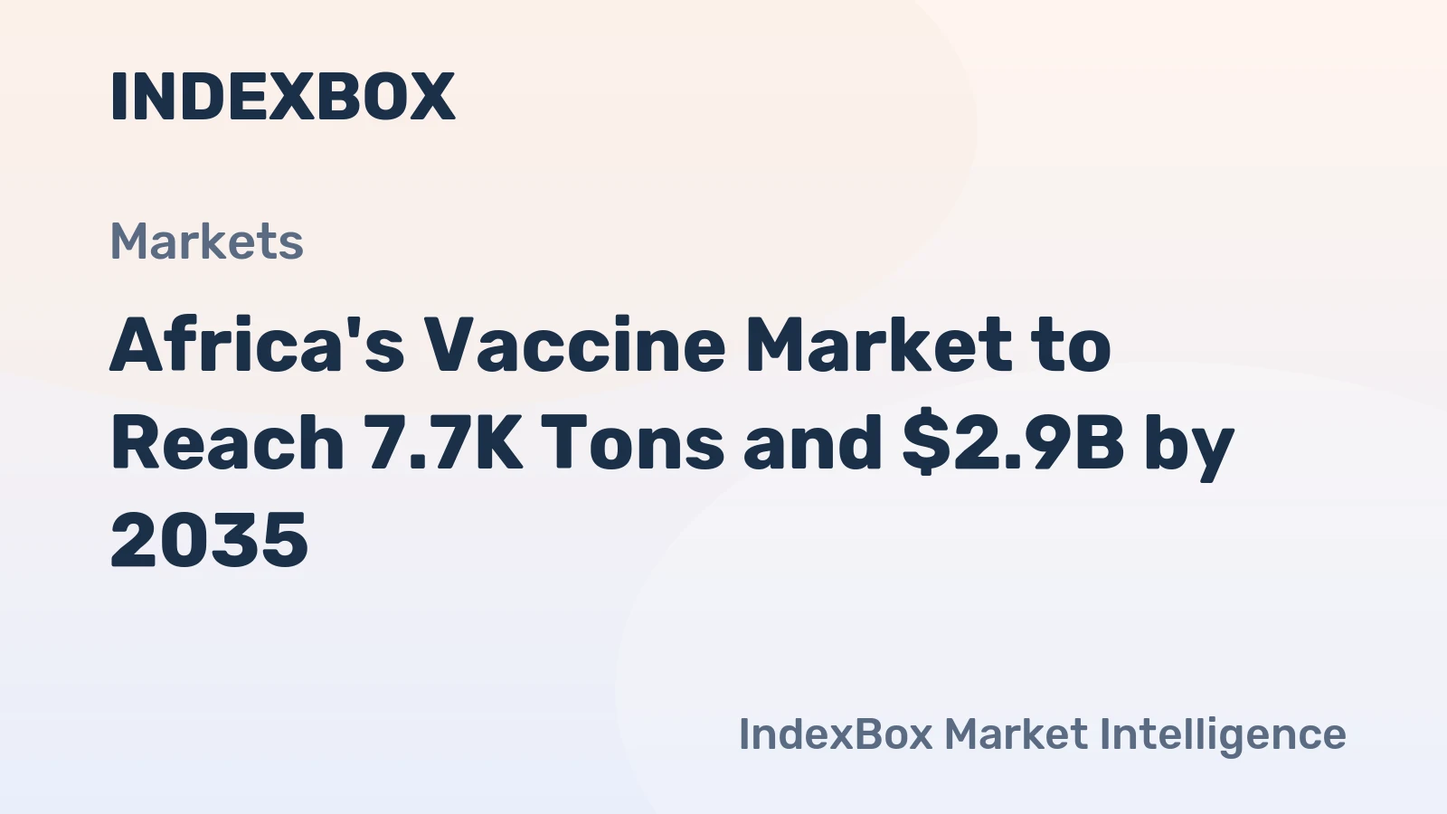 Africa's Vaccine Market to Reach 7.7K Tons and $2.9B by 2035