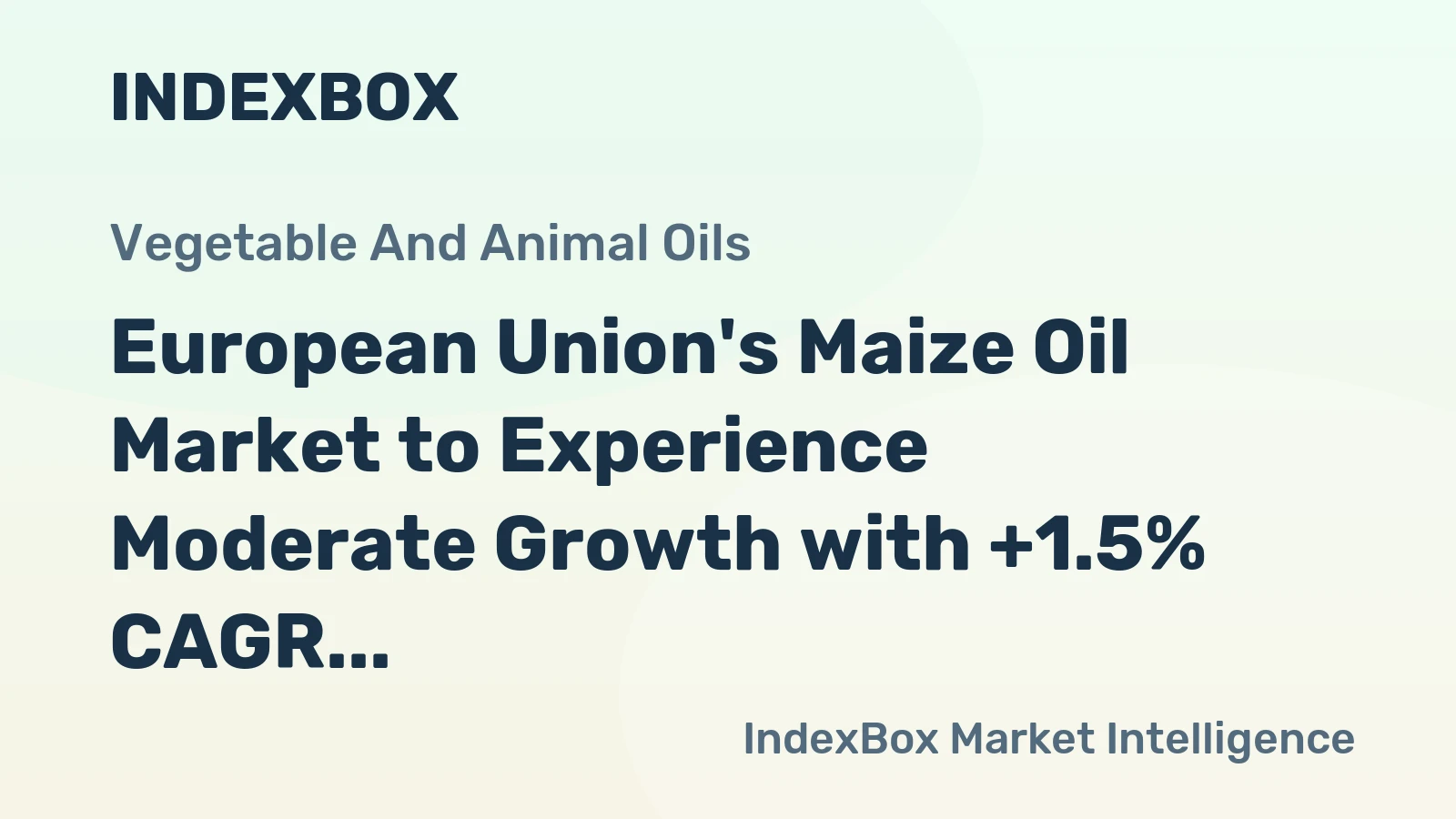 European Union's Maize Oil Market to Experience Moderate Growth with +1.5% CAGR Leading to 341K Tons by 2035
