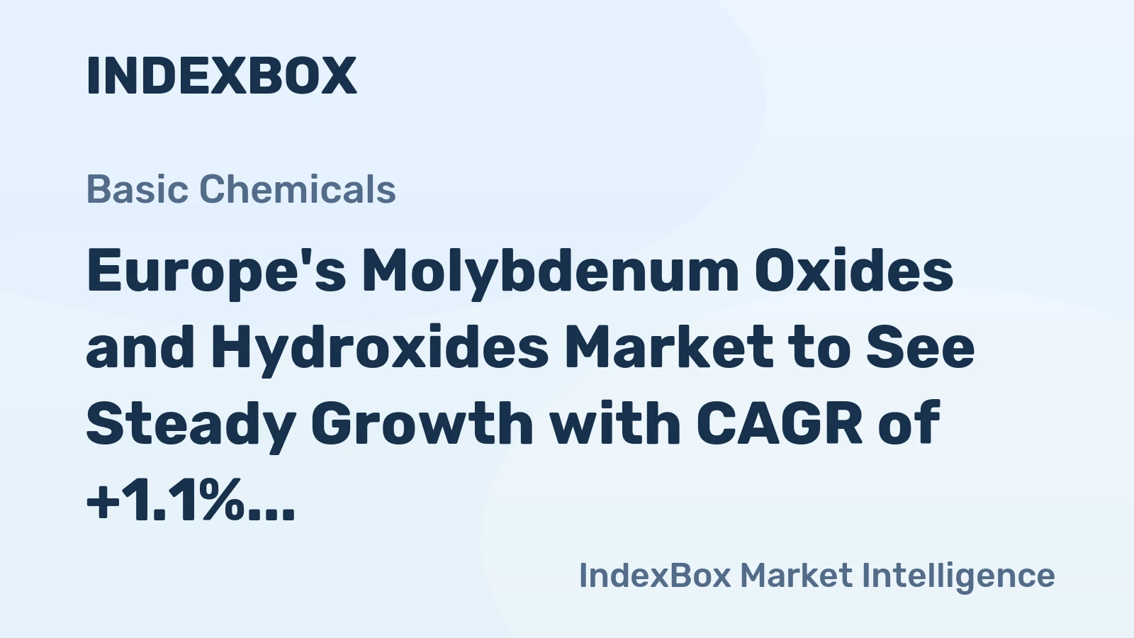Europe's Molybdenum Oxides and Hydroxides Market to See Steady Growth with CAGR of +1.1%